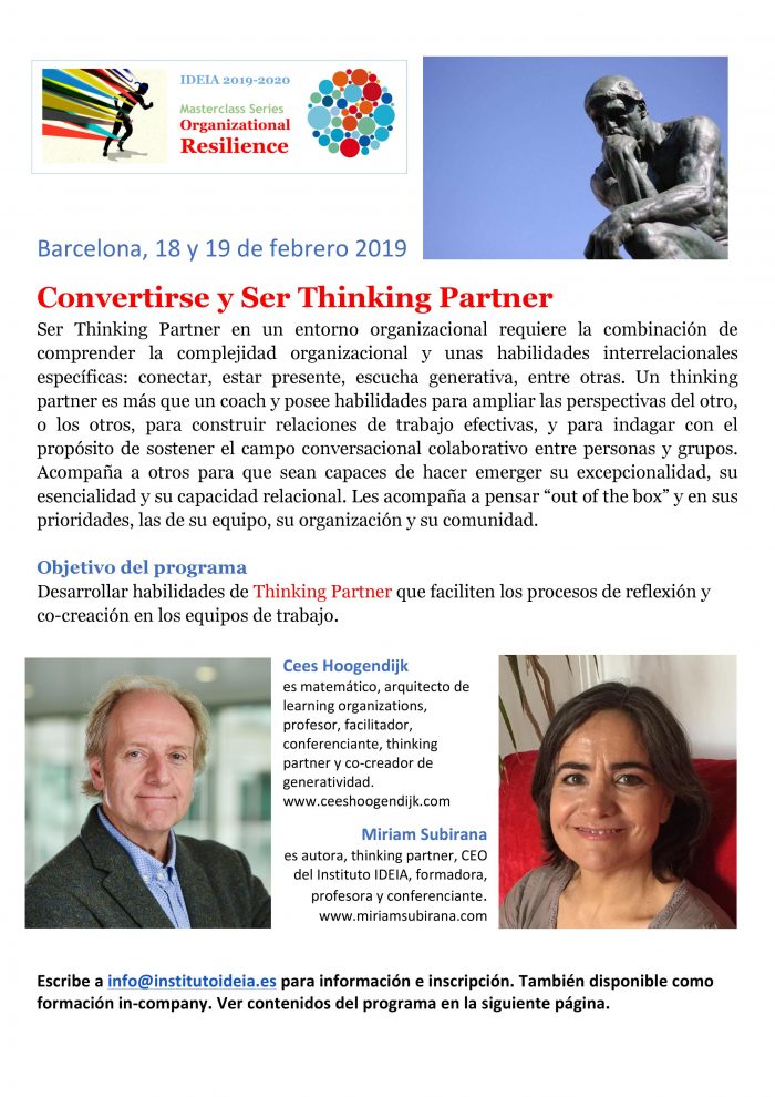 Convertirse y Ser Thinking Partner – Instituto IDeIA